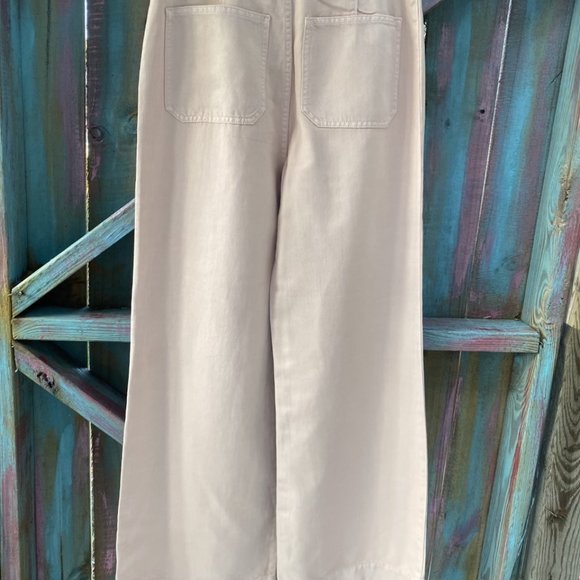 BCBG | Jeans | Bcbg Linen Cotton Blend Light Peach Wide Leg High Waist ...